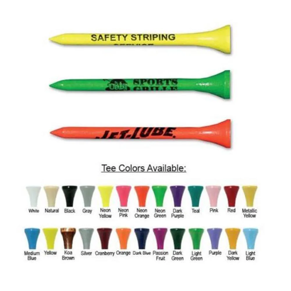 Customized Printed Logo Professional Golf Tees - Eco-Friendly Bamboo ...