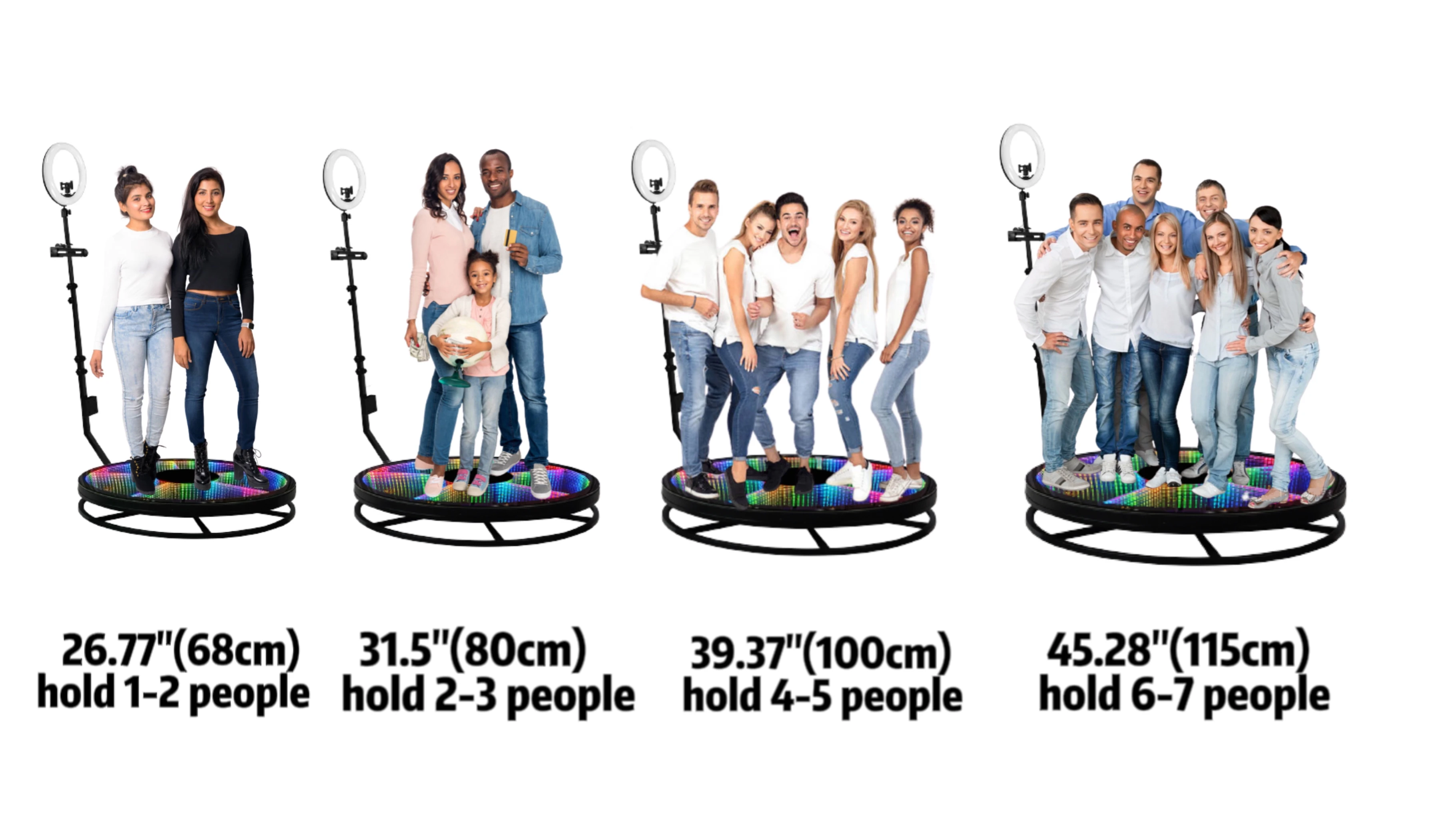 360 Fotograf Kabini 80cm 100cm 360 Photo Booth Spin 6 People 360 Photo ...
