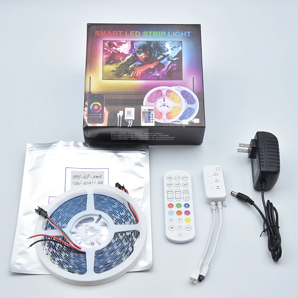 Rgb Tv Led Backlight Programmable Strip Tiras Luces Fita Luz De Smart 5050 App Remote Control ...
