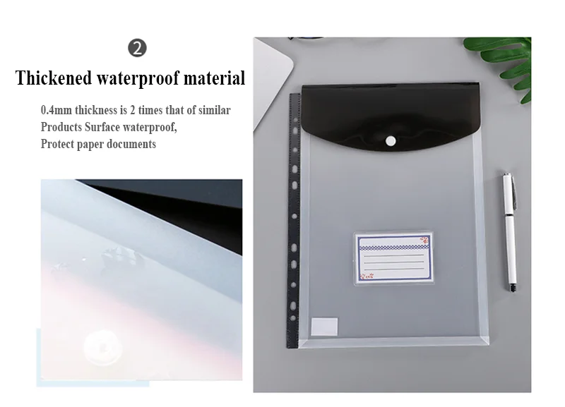 A4 Folder Storage Clip - Durable & Waterproof Document Bag