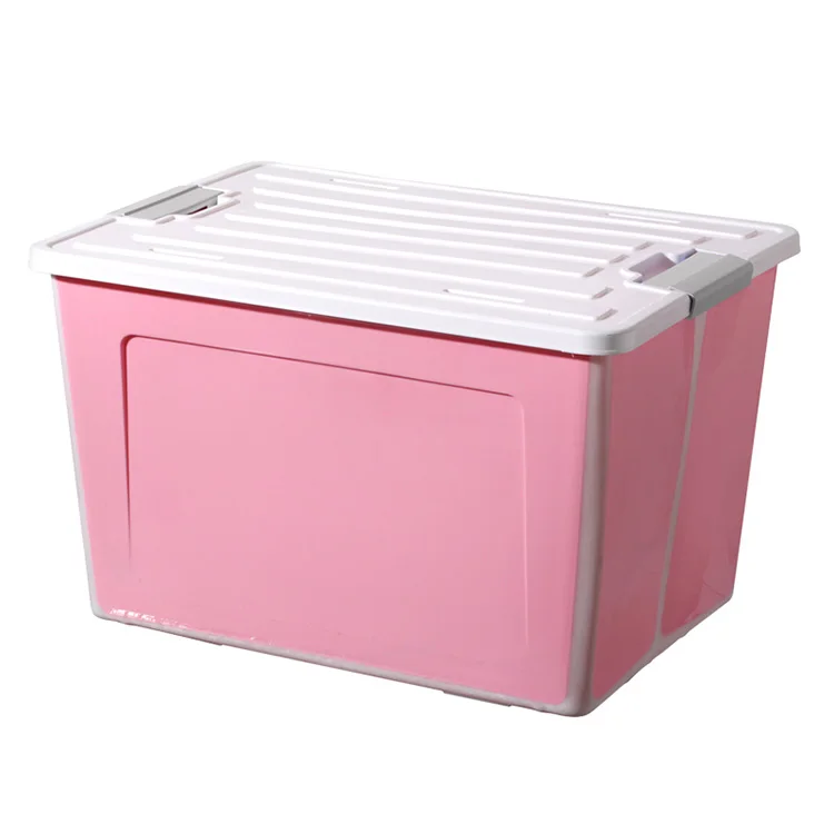Plastic Storage Bin Tote Organizing Container With Durable Lid And ...