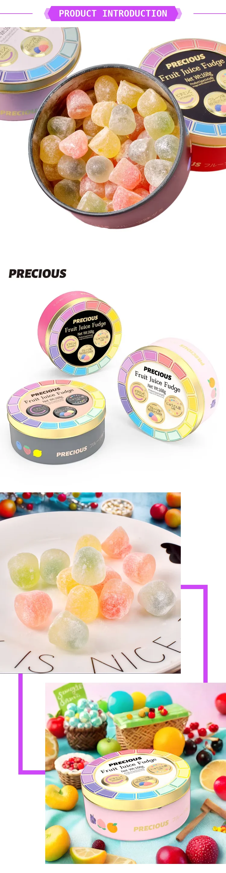 Sweet Fruity Jam Filled Confections - Sandwich Gel Candies