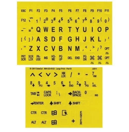 Custom Braille Keyboard Stickers for the Blind & Visually Impaired