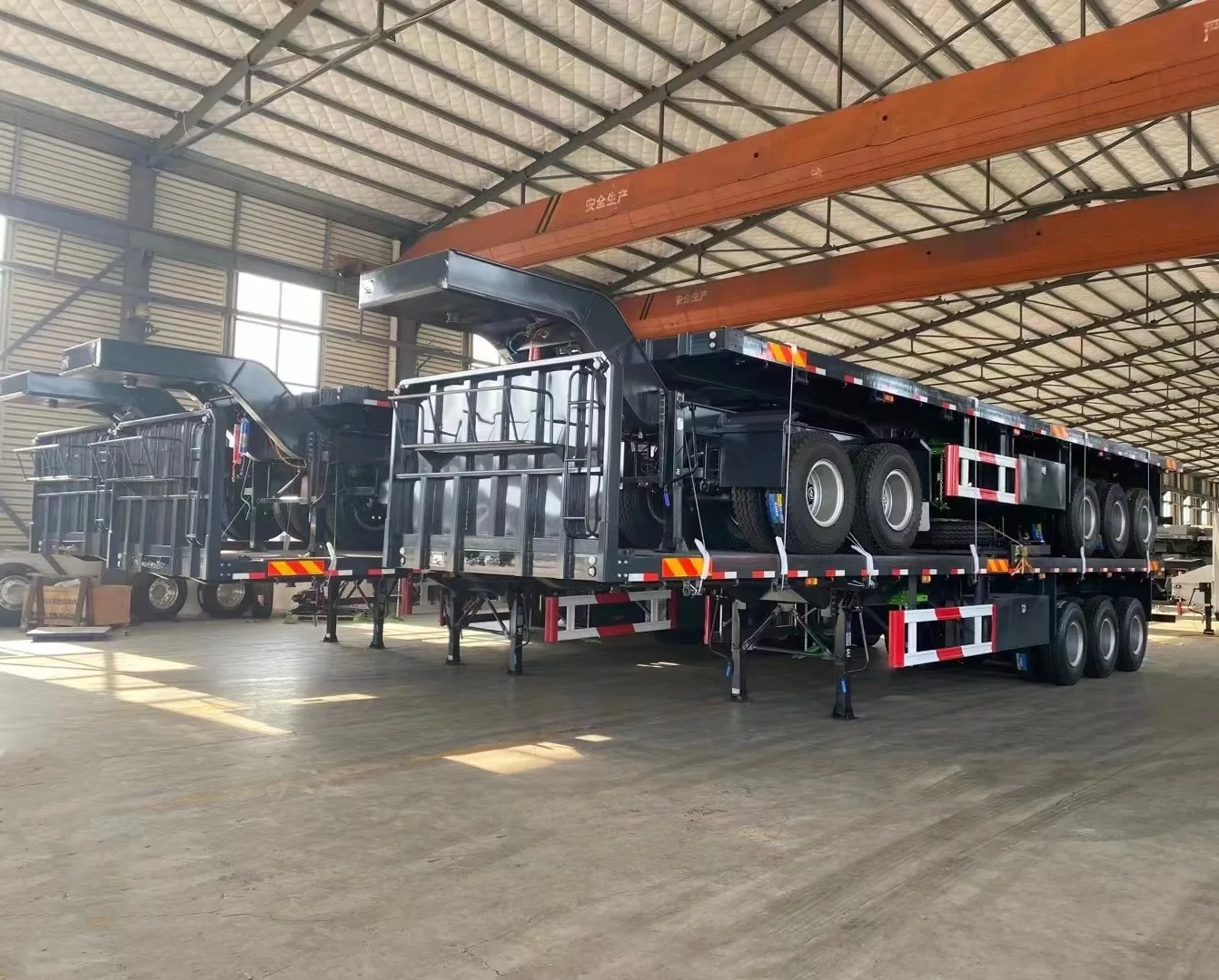 East Super Tandem Container Transport Trailer Tandem Flatbed Trailer ...