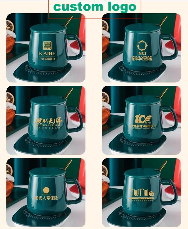 Custom LOGO Smart Ceramic Milk Coffee Thermostatic USB Mug