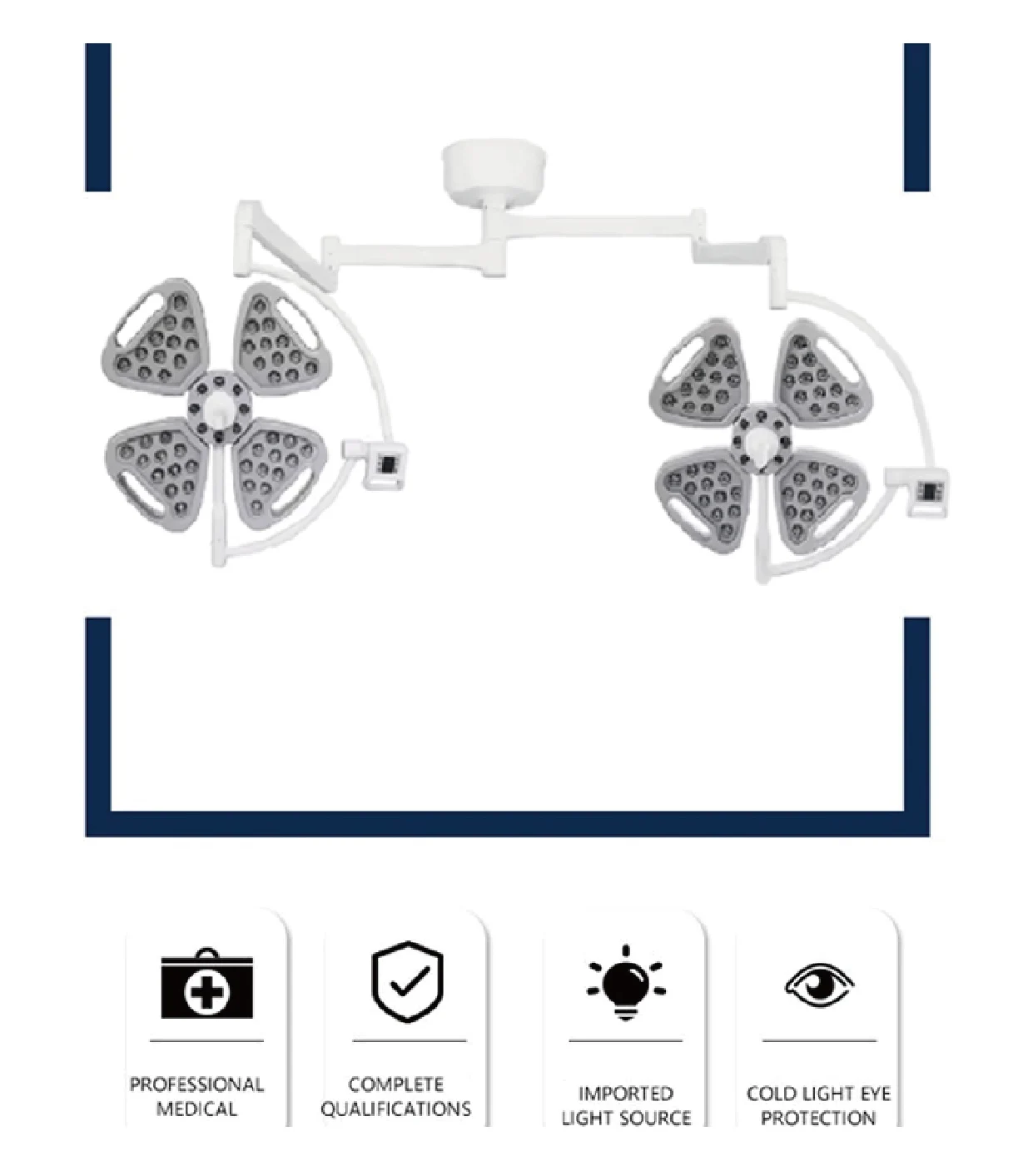 Emergency Surgical Light Double-done Lamp Portable Surgical Petal ...