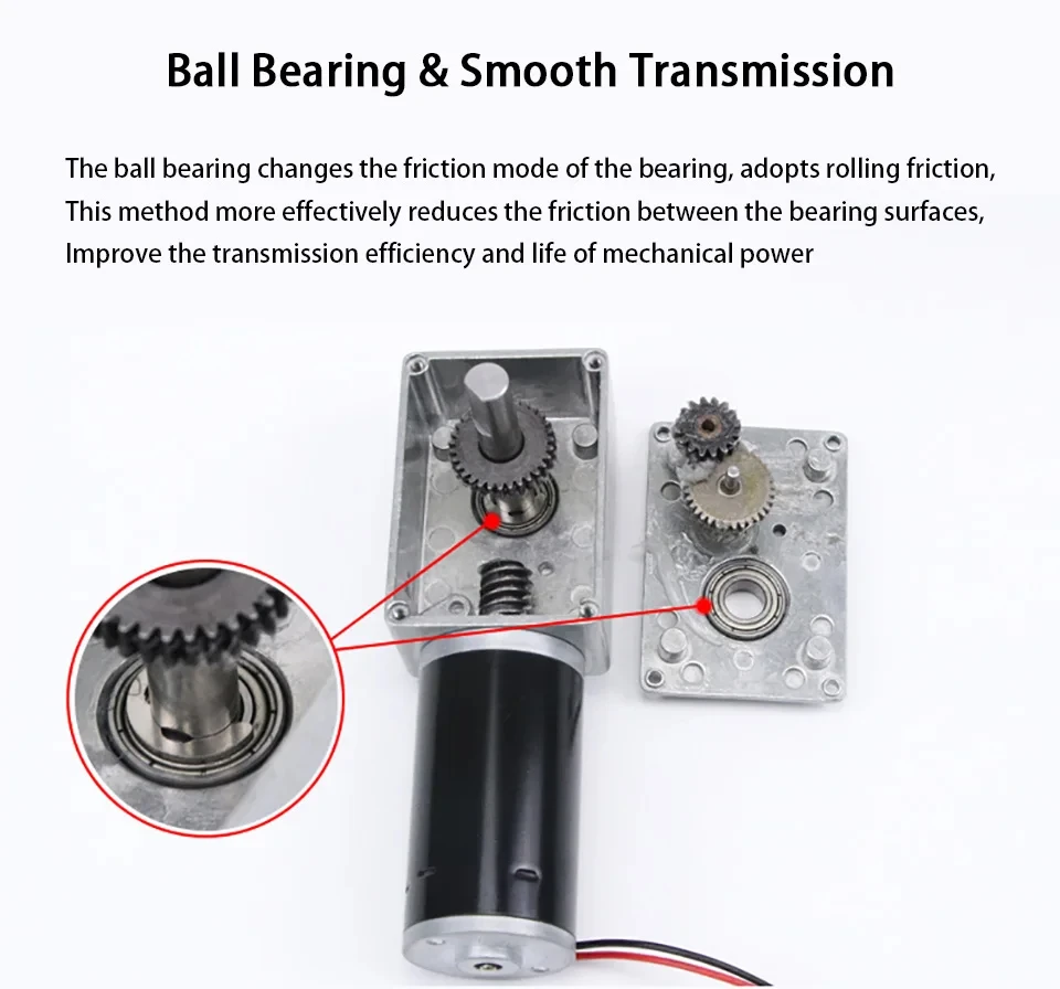 Mini DC Reduction Motor 12V 24V - High Torque & Adjustable Speed