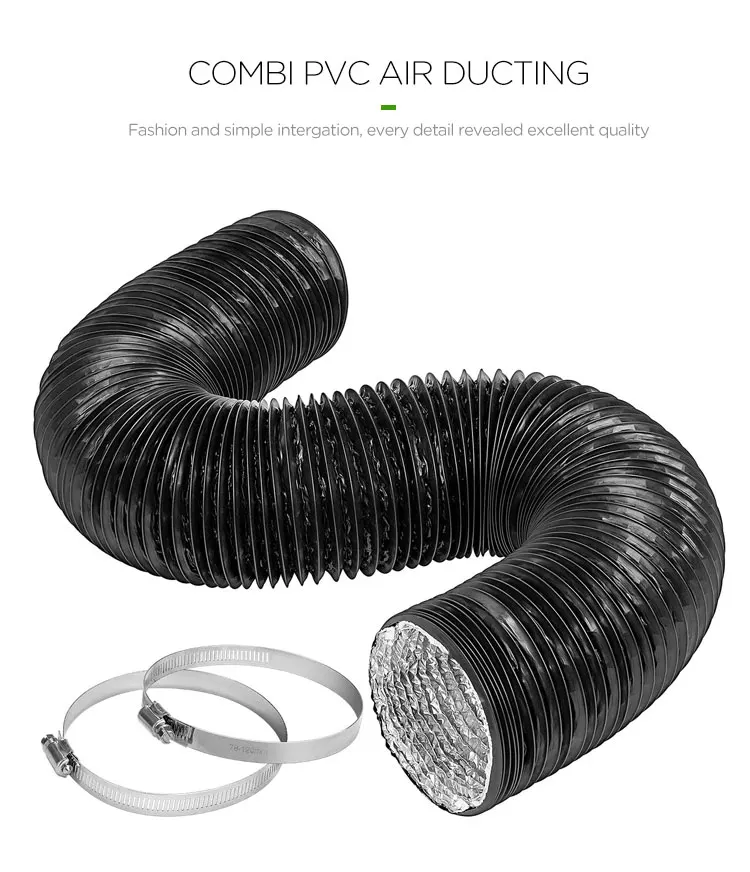 2024 Us Stock Black Ducting 12 Inch Combi Pvc Ventilation Air Hose ...