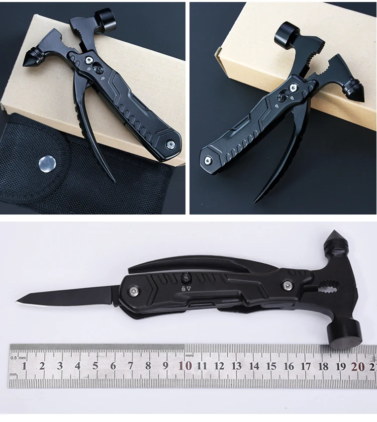 Outdoor Multifunctional Folding Portable Camping Survival Tool Hammer ...