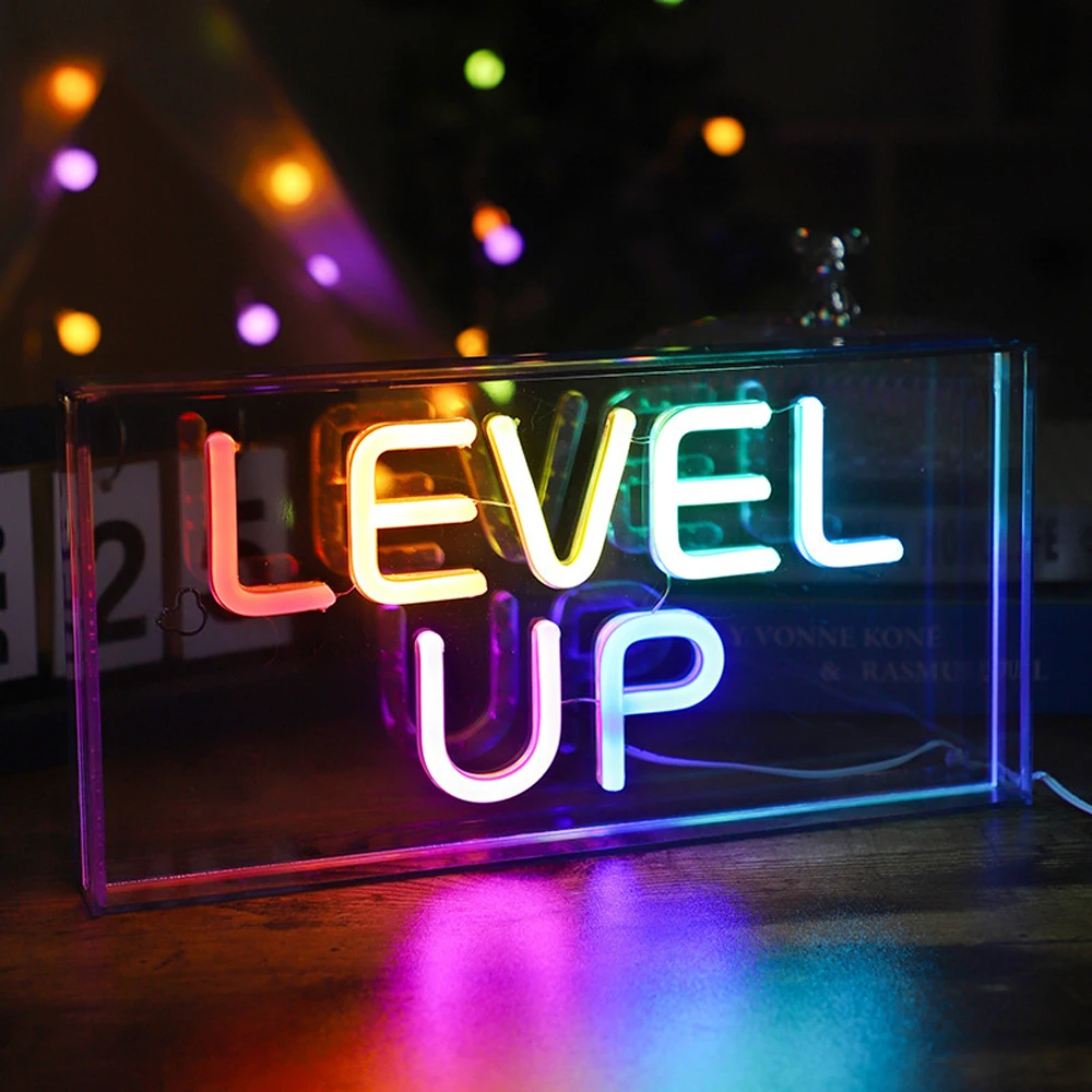 Neon Led Lights Sign 5v Usb Neon Signs Table Lamp Rectangle Light Box ...