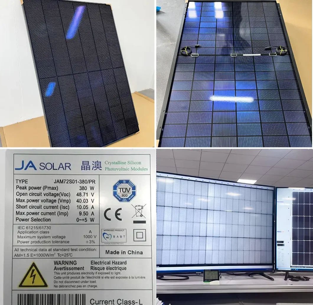 JA Solar Photovoltaic Modules Bifacial N Type JAM54D40 MB 410 415 420 ...