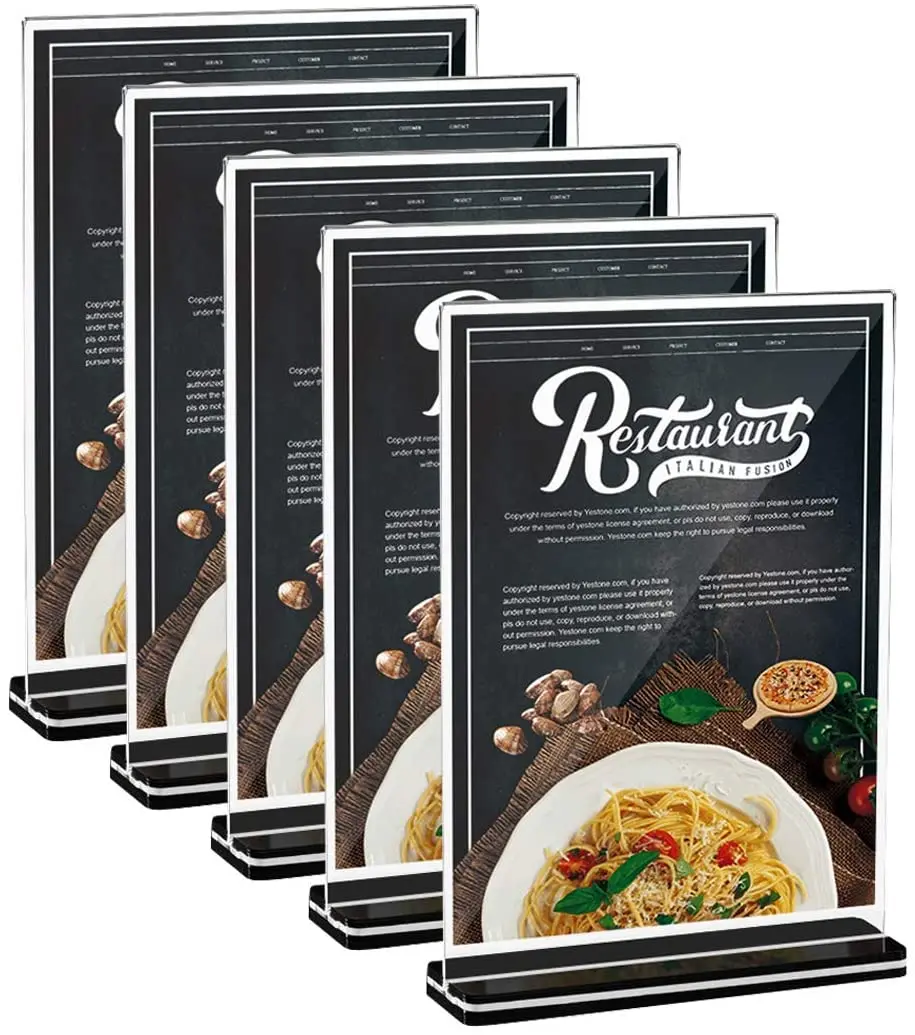 Custom Commercial A4 A5 A6 Acrylic Pedestal Shelf Sign Acrylic Name ...