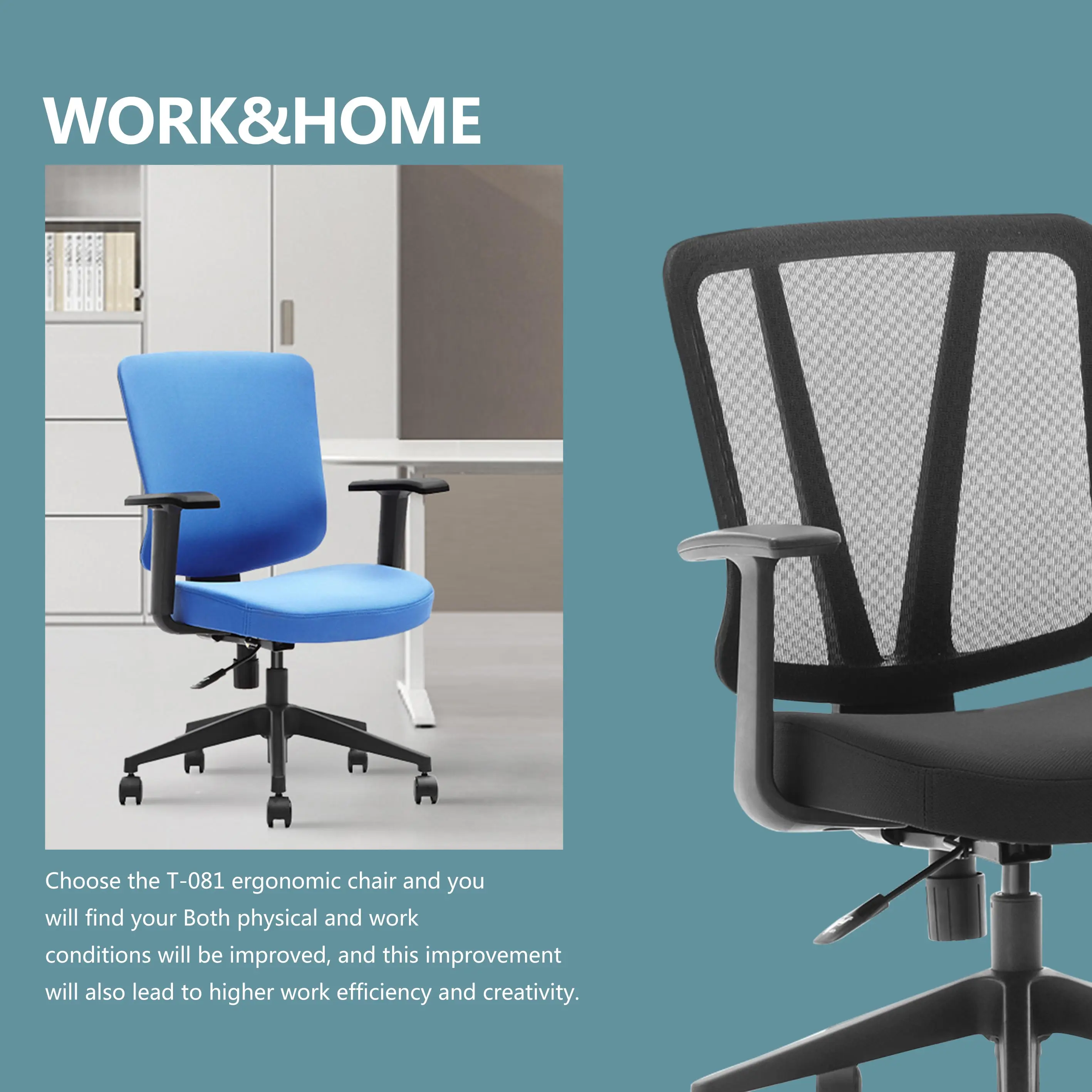 Modern Office Ergonomic Chair Adjustable Headrest Swivel And Executive ...