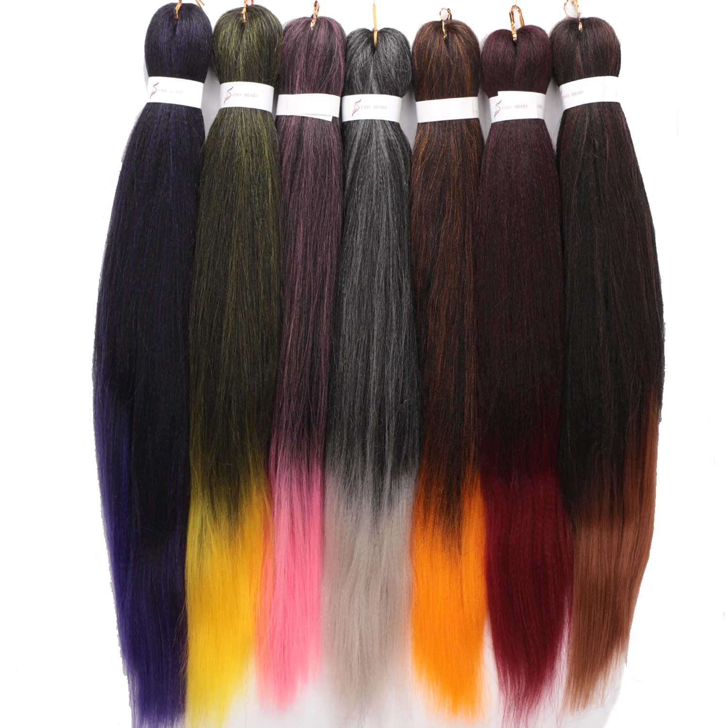 Aisi 26 Inch Easy Braids Synthetic Hair Bulk Jumbo Crochet Braiding ...