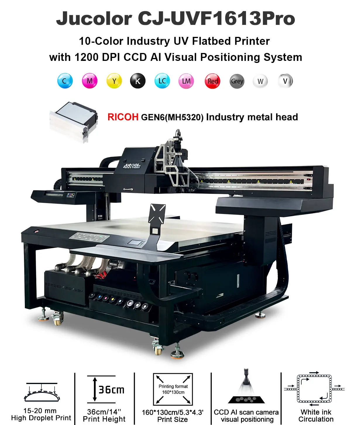 Jucolor UV Flatbed Printer - High-Droplet Printing Solutions
