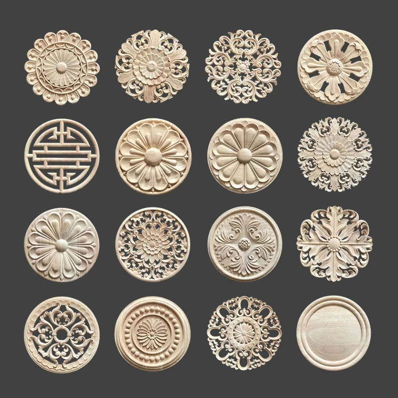 European style decoration round appliques and onlays for furniture ...