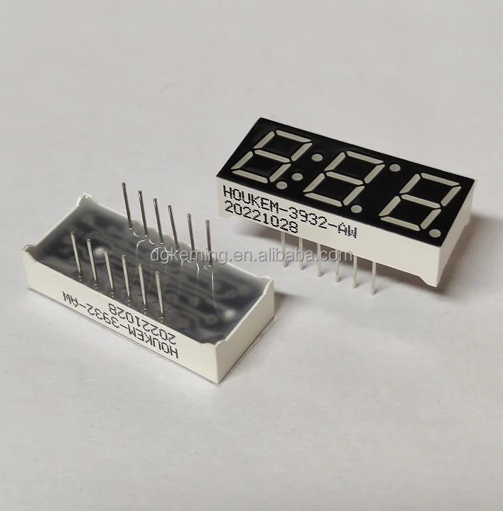 Houkem Led 7 Segment Display 0.39'' Red 3 Digits 7 Segment Display ...