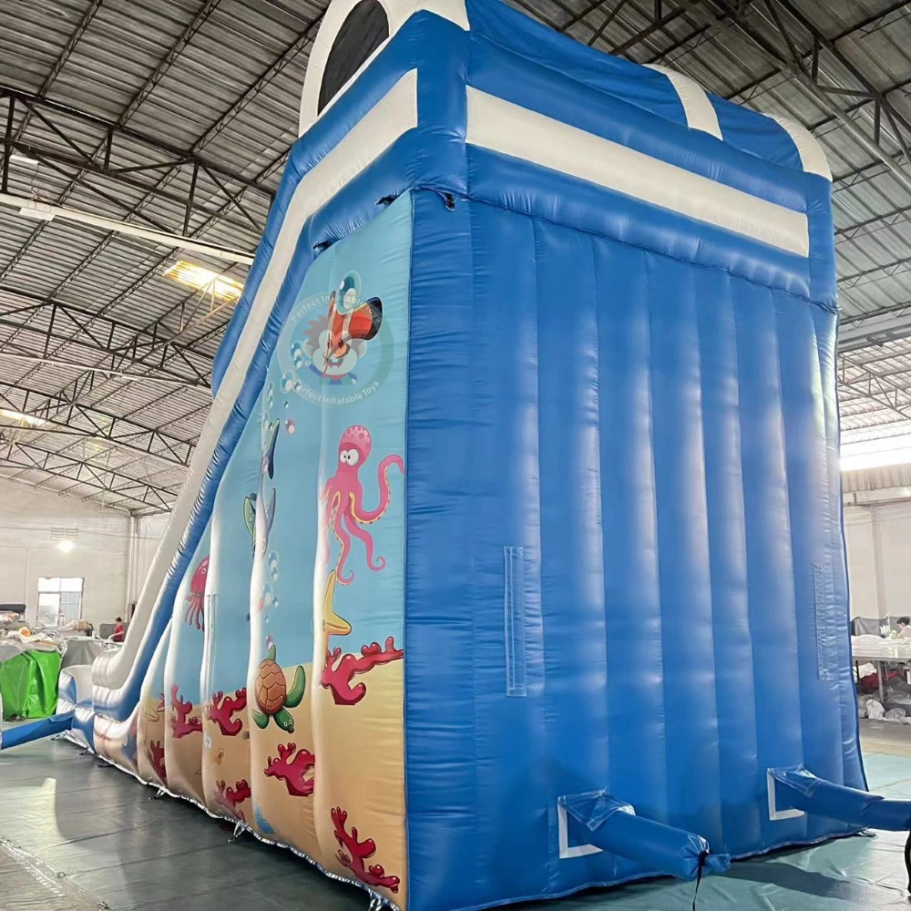 Lake Inflatable Water Slides 50ft Inflatable Water Slide Kids Water ...