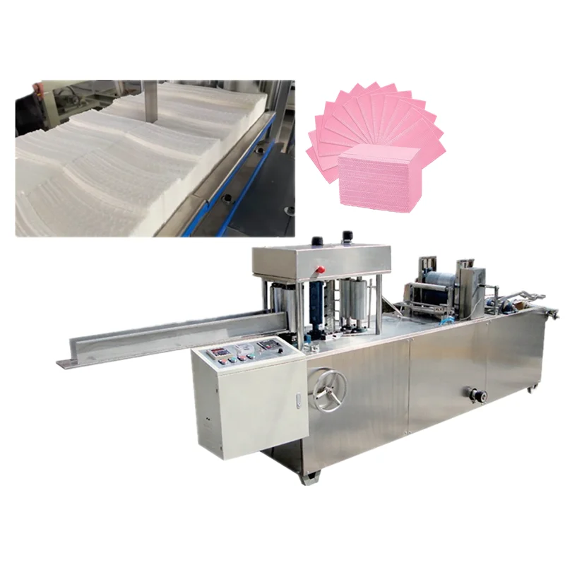 Automatic 1/4 Napkin Folding Machine Industrial Cleaning Dry Wiping ...