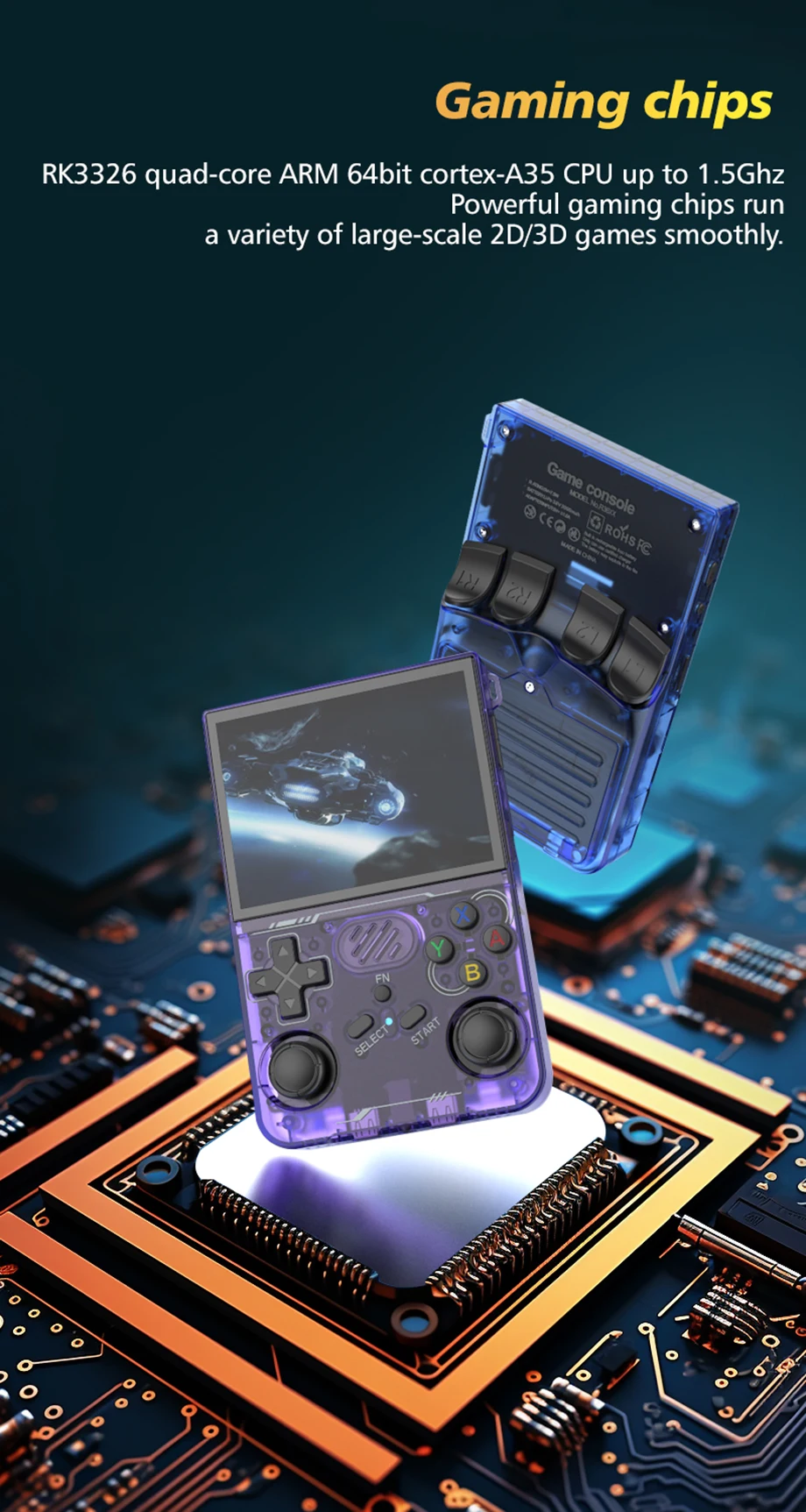 R36xx 64gb Retro Game Portable Console With Wi-fi Support