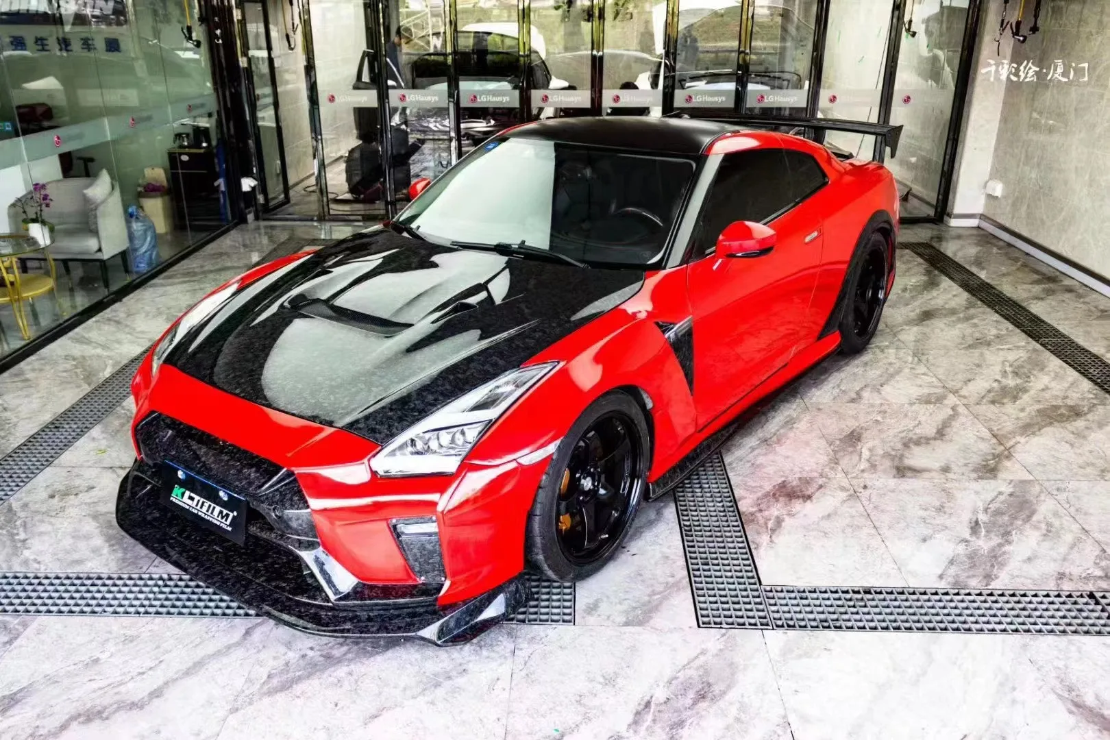 For Nissan GTR R35 Body Kit GTR R35 Upgrade the VARI Style Carbon Fiber ...