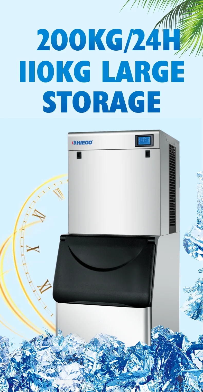 High Efficiency Commercial Ice Machine Maker Snow Ice Cube Making ...