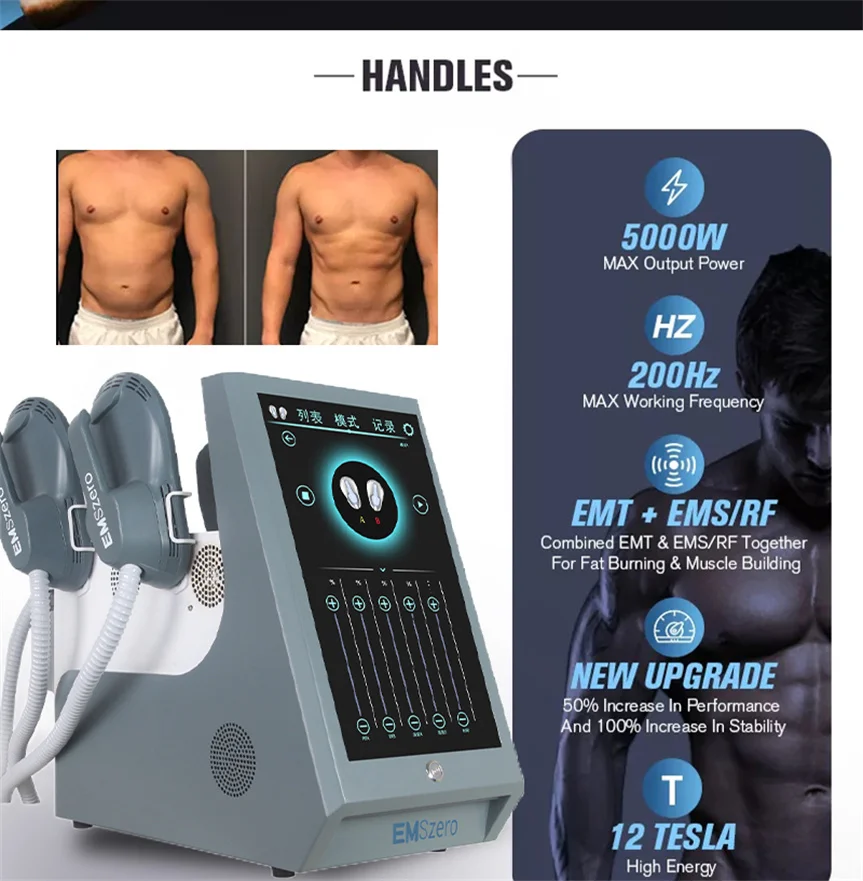 4 Rf Handles Bodysculpt Electromagnetic Muscle Stimulation Body ...