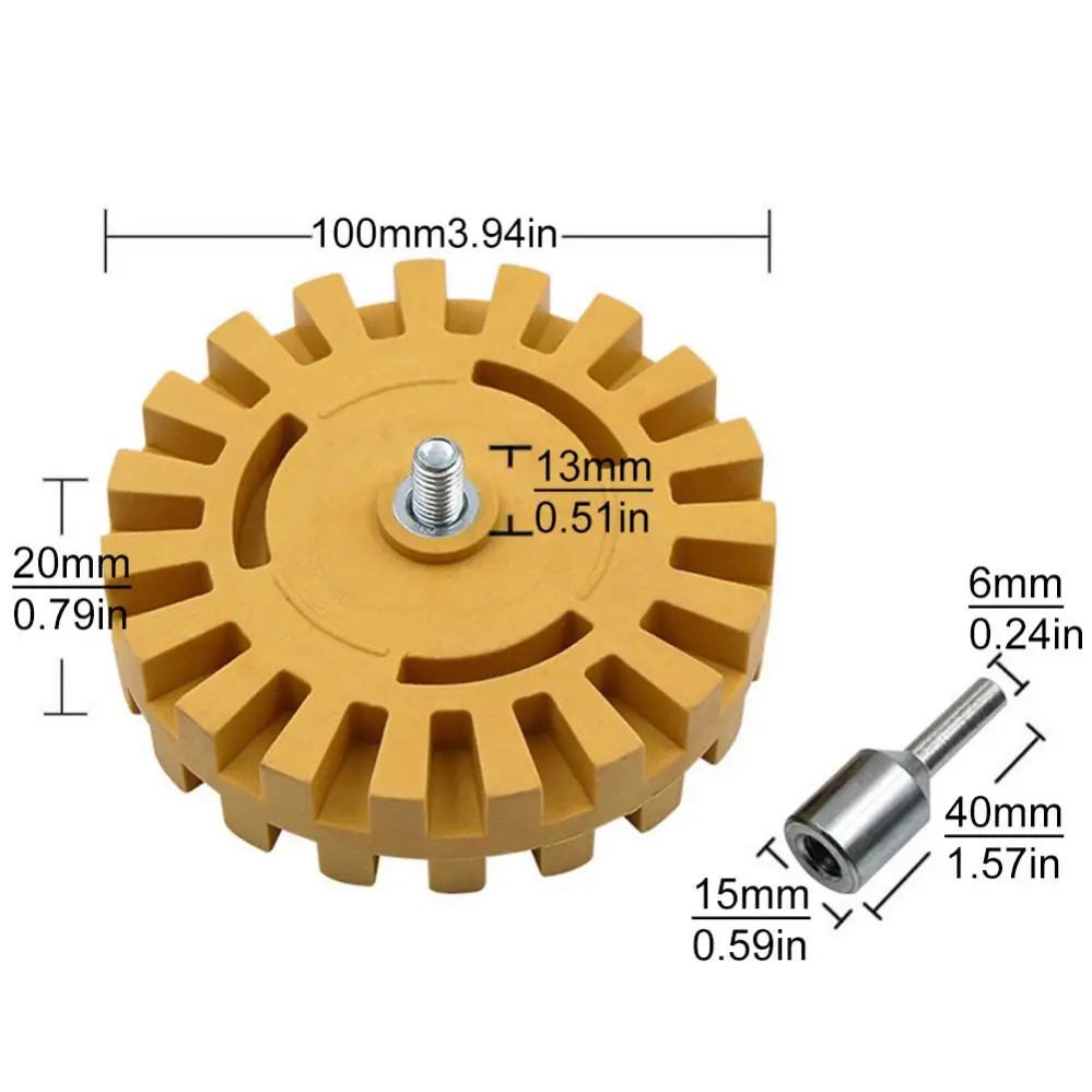 Car Pneumatic Rubber Eraser Wheel Polishing Degumming Disc Decal Eraser ...