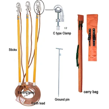 11kv 24kv 33kv Portable Grounding Set Earthing Set Grond Rod And Clamp ...