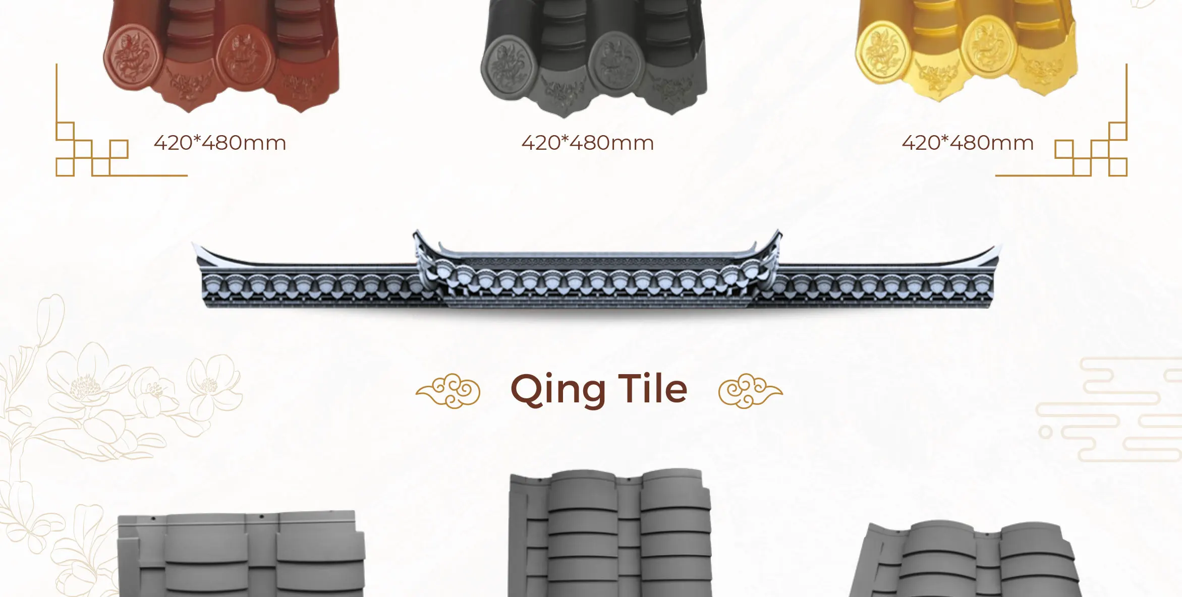 Terracotta Roof Tiles - Durable & Waterproof Composite Roofing Tiles, OEM