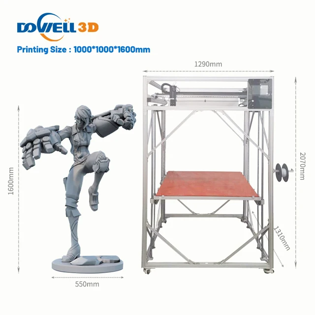 Industrial 3d Printer Large Format Fdm 1000 X 1000 X 1600mm Dual ...