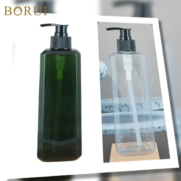 Black Shampoo Bottle 250ml 260ml 480ml Cylinder Plastic Spray Bottle ...