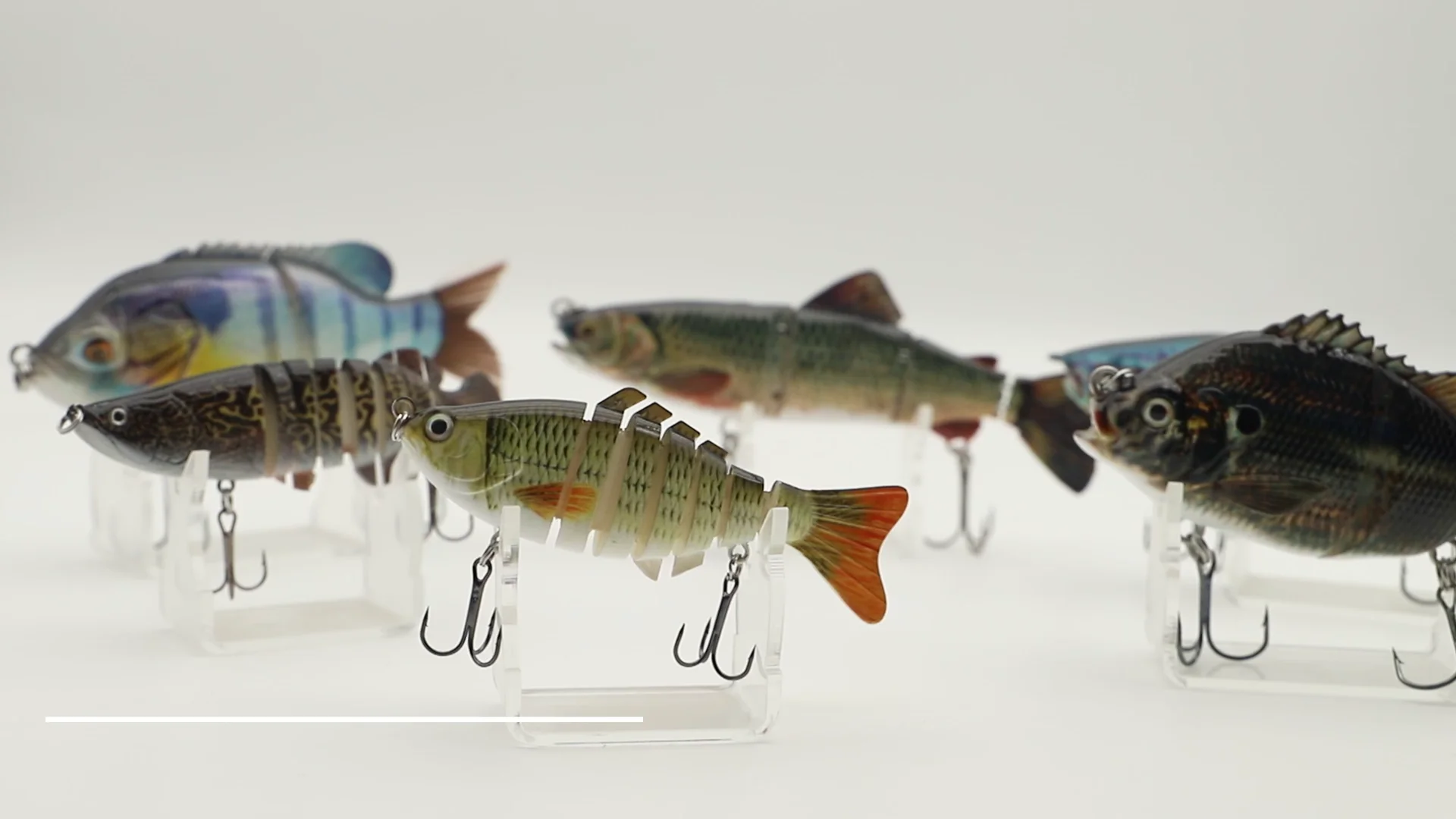 Topright Mj1051 13g 80mm Artificial Bait 6 Segmented Hard Swimbait ...