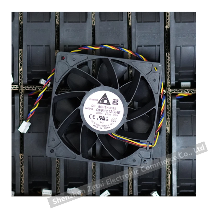 Delta Qfr1212ghe 120mm Fan 4pin 12038 6000rpm Dc 12v 2.70a 120*120*38 12cm Cooling Fans Cooler ...