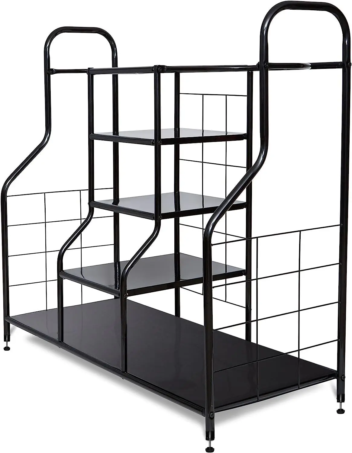 Use in Flat Logo Color Size Customized Black Metal Storage Shelf Wire ...