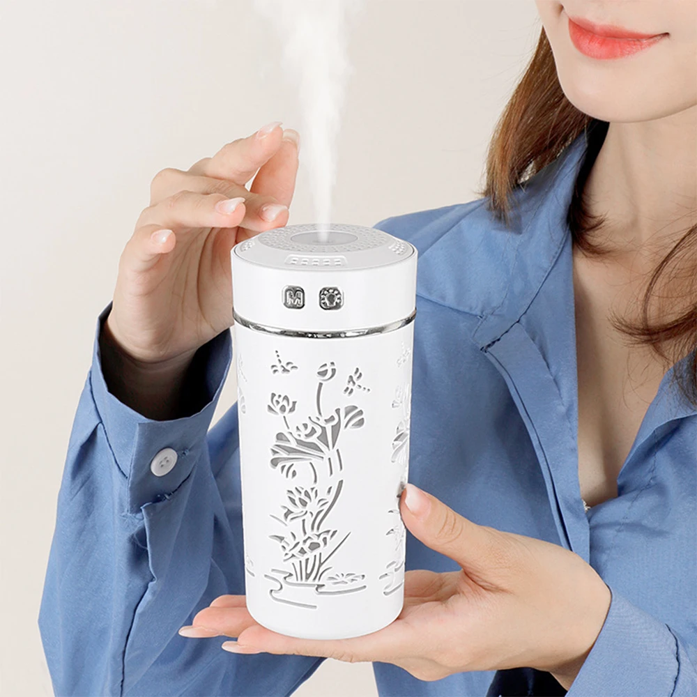 Skeleton Lotus Cup Humidifier Car Home Perfume Aromatherapy Diffuser ...