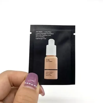 Matte Finish Cosmetic Sample Sachet 3 Side Sealed Flat Packaging ...