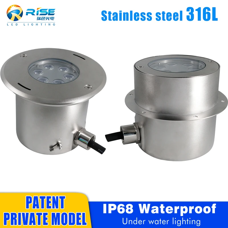 316L Stainless Steel IP68 Waterproof Pool Wall Light Recessed ...