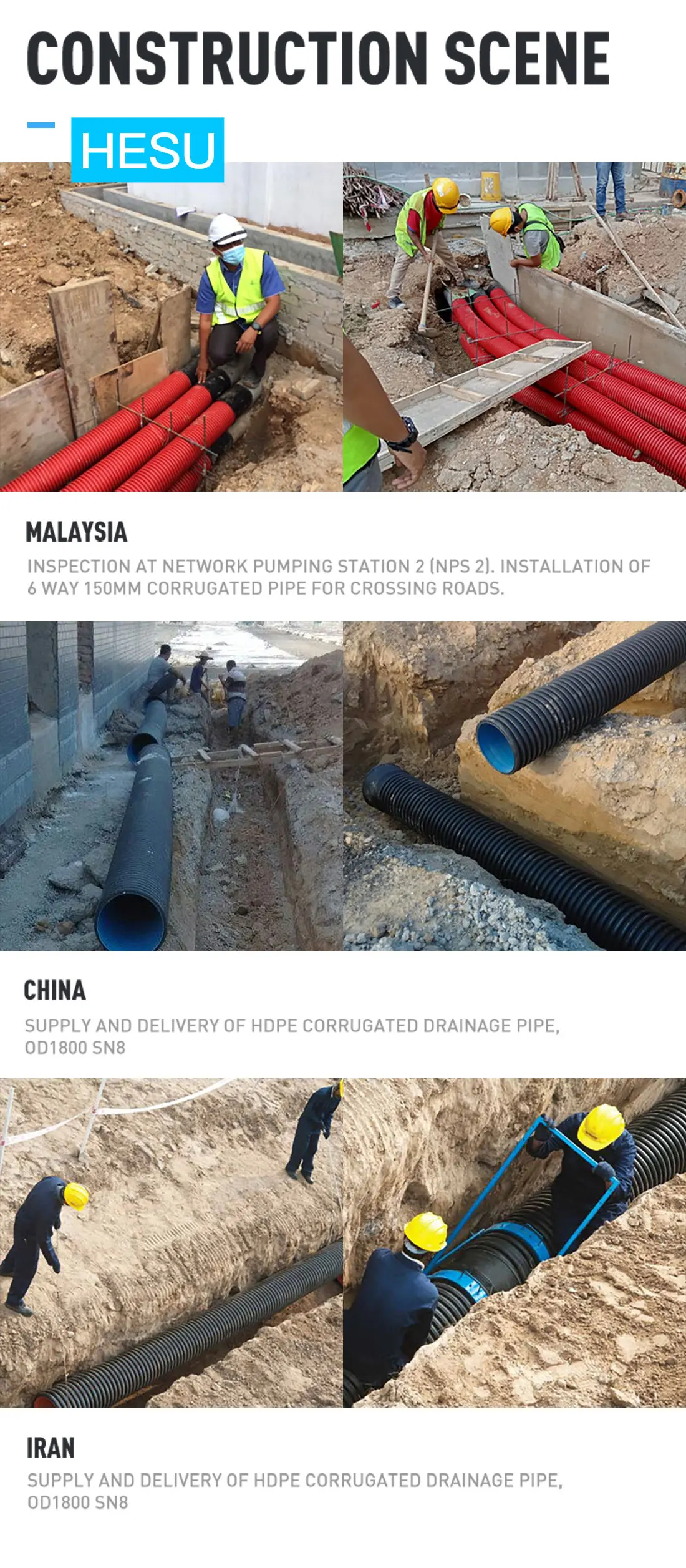 48 Culvert Pipe Hdpe Double Wall Corrugated Pipe - Buy 300mm Hdpe ...