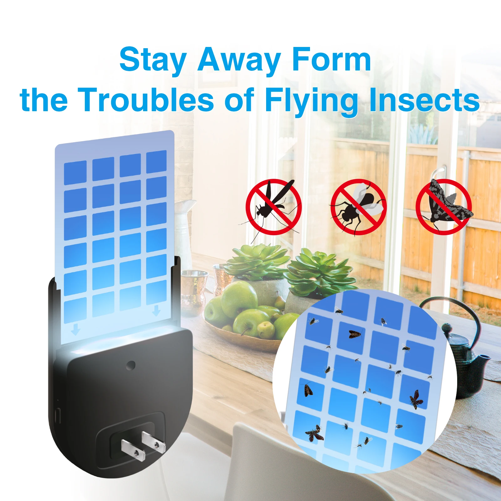 Indoor Uv Bug Light Fly Traps Attractant Catcher - Buy Indoor Insect ...