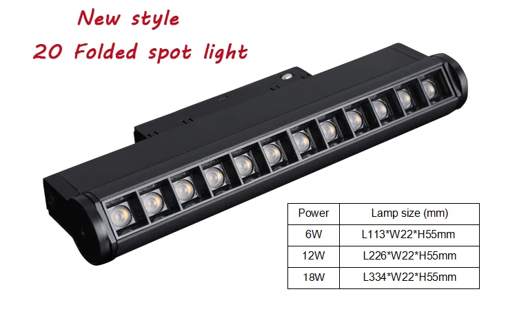Linear Folded Rotating Adjustable LED 20 48V Track Light