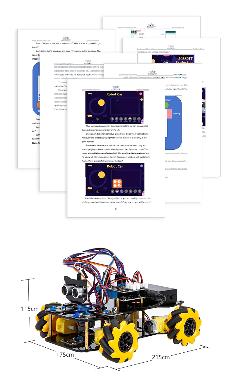 Acebott 4wd Smart Esp32 Robot Car Kit For Electronics Programming Language Arduino Ide - Buy ...