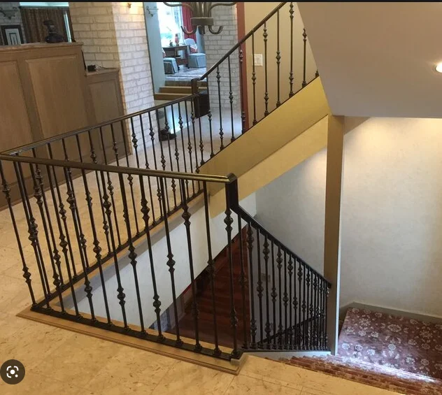 Modern Luxury Iron Brass Stair Baluster Indoor Stair Railing Brass ...