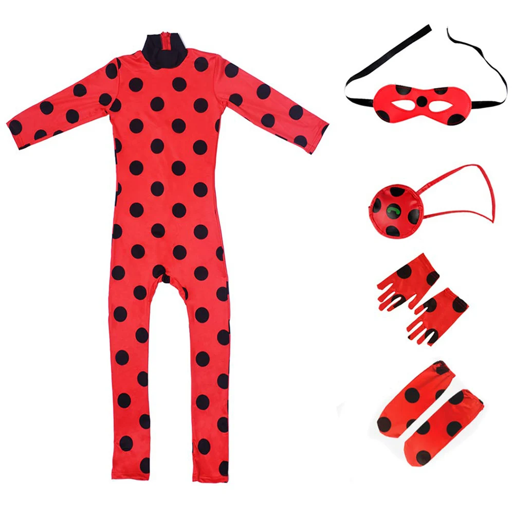 Carnival Ladybug Red Black Dots Jumpsuit Kids Dress Animal Costumes For ...