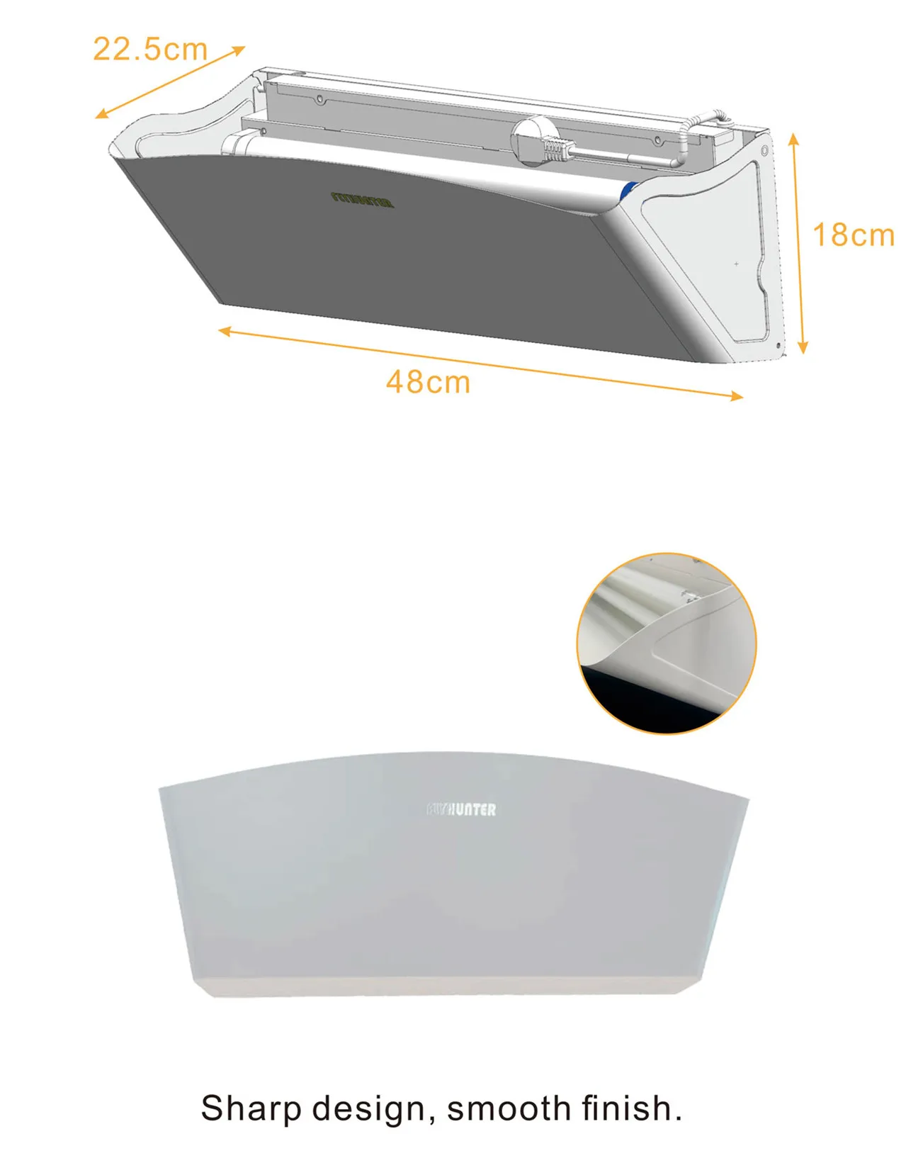 8w No Zapping Indoor Flying Insects Trap Fly Light Lamp With Glue Board ...