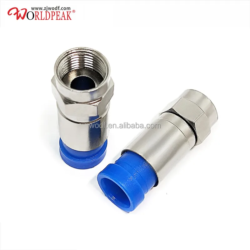 RG6 F Type Male Twist on Coax Coaxial Cabl F Connector RF Adapter F ...