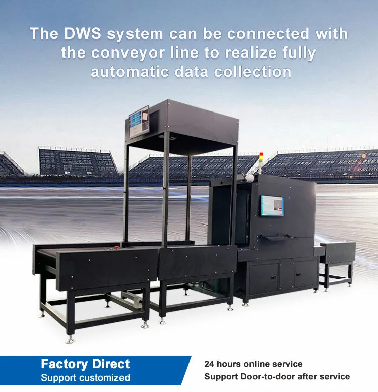 Best Price Guangdong Dws 6 Side Warehouse Machine Parcel Scanner Weighing Volume Bar Code ...