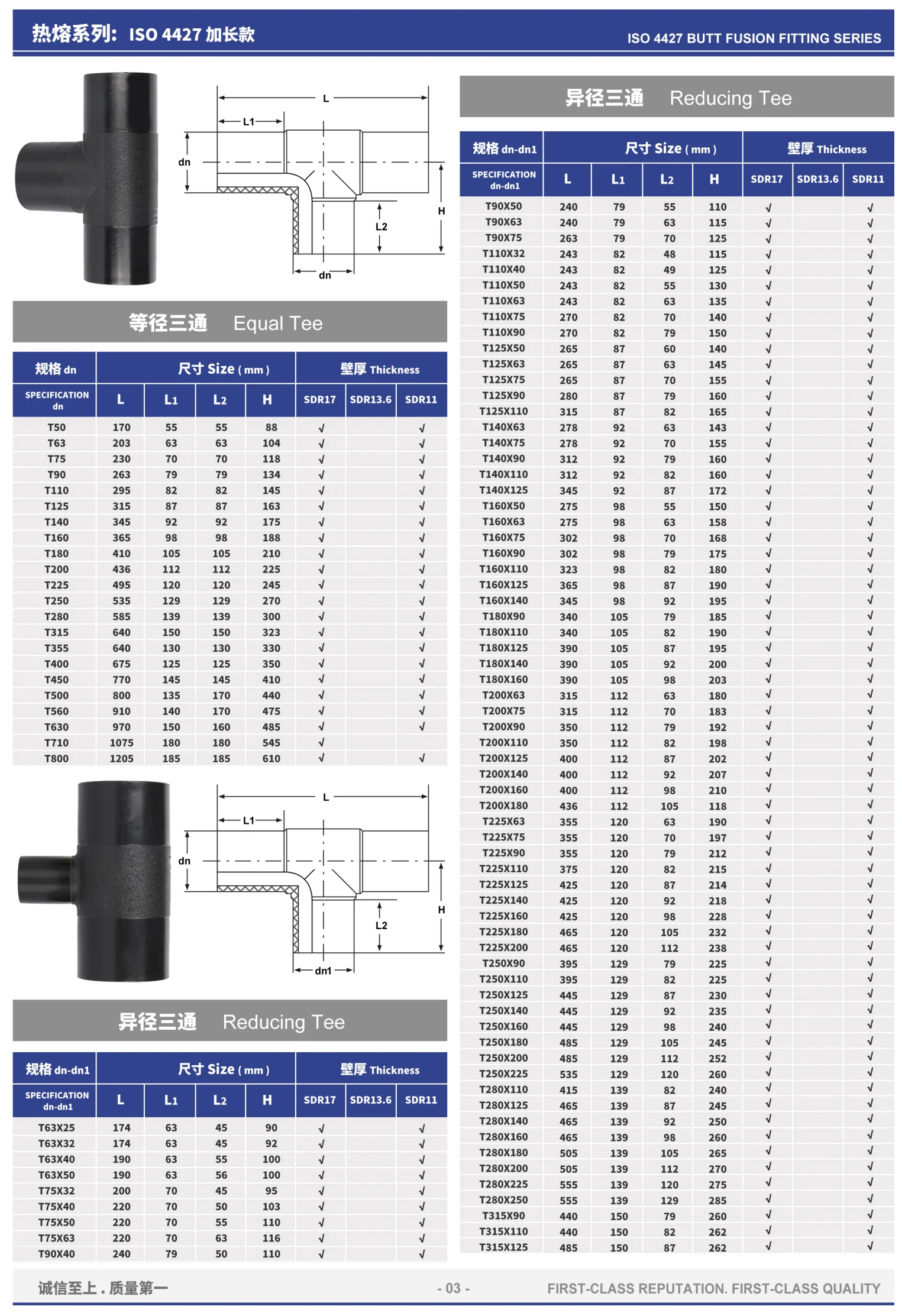 HDPE Plastic Pipe Fittings Low Price Equal Tee Reducer PE Cross Stub ...