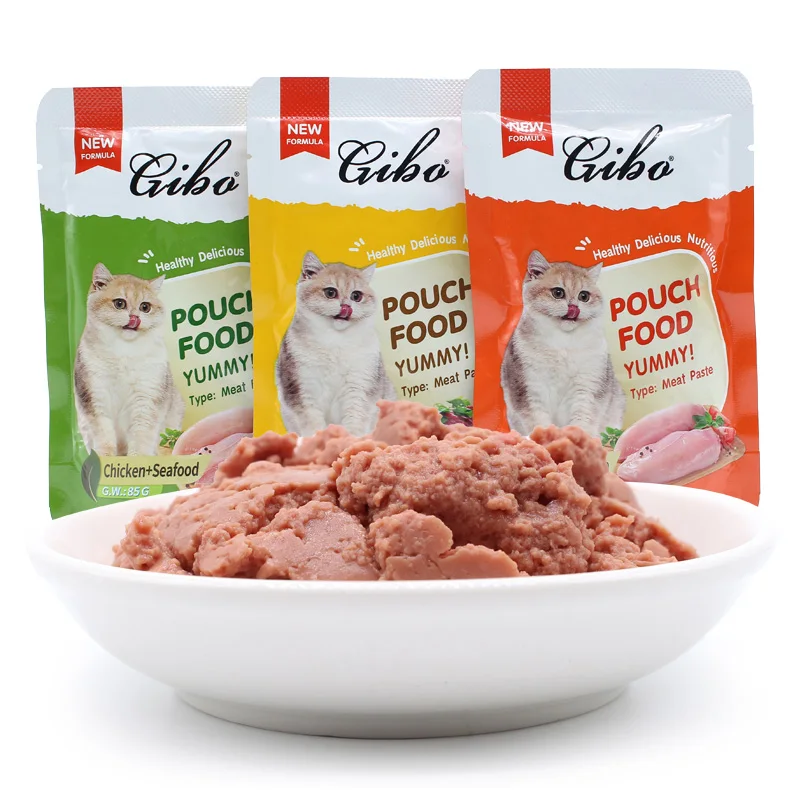Nuode Wholesale High Protein Cat Snack Treats Wet Cat Food Meat Paste ...