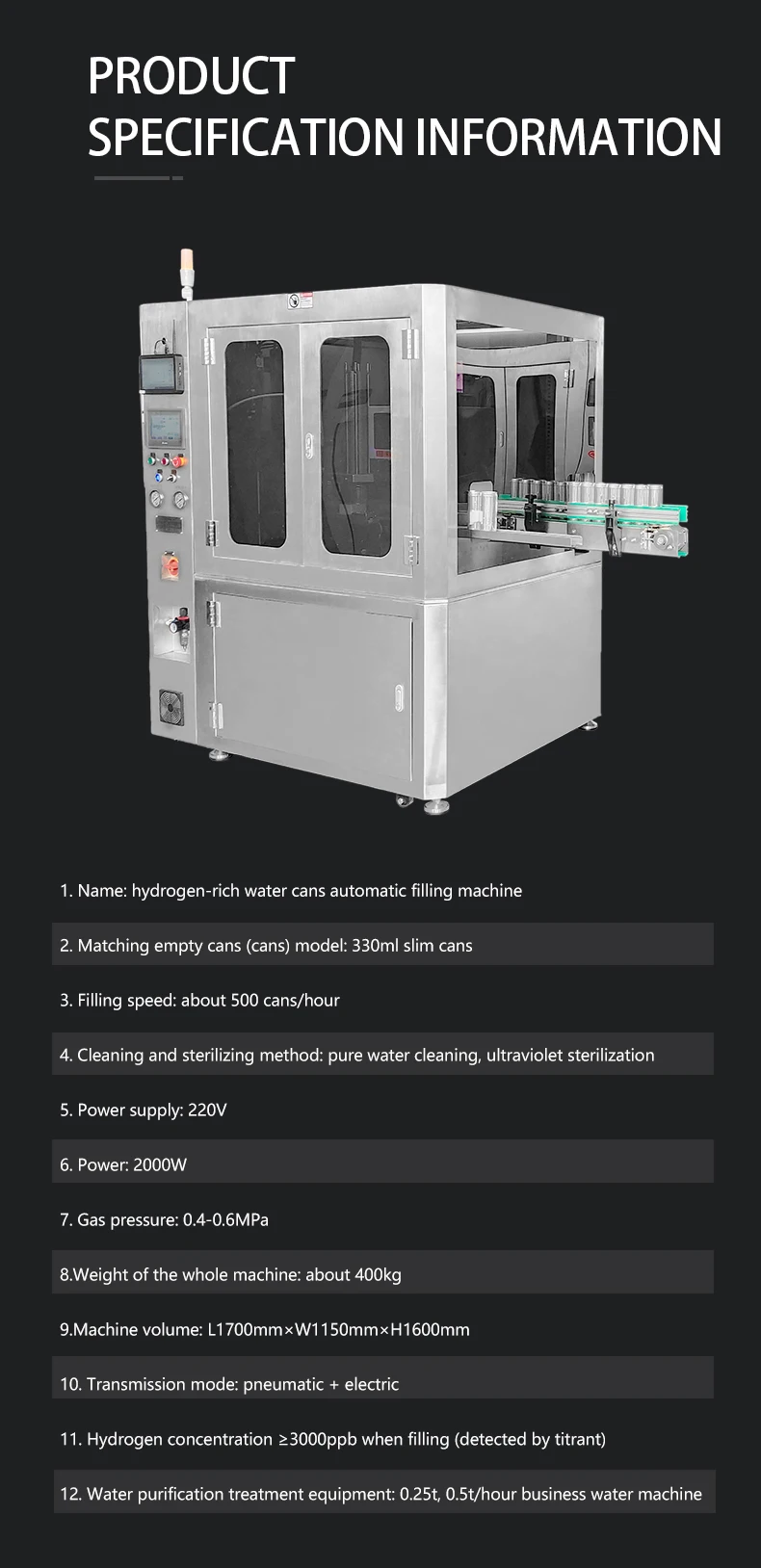 Viserton Hydrogen Rich Water Canning Machine - Smart & Efficient
